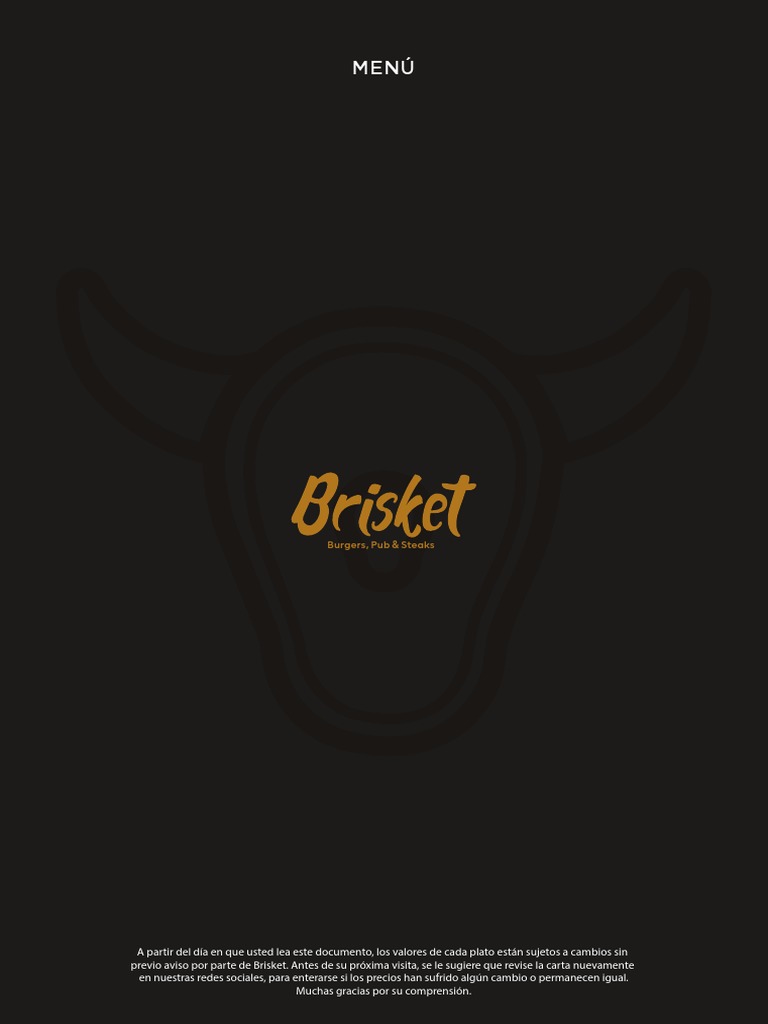 Menú Brisket PUB | PDF | Hamburguesas | Cocina