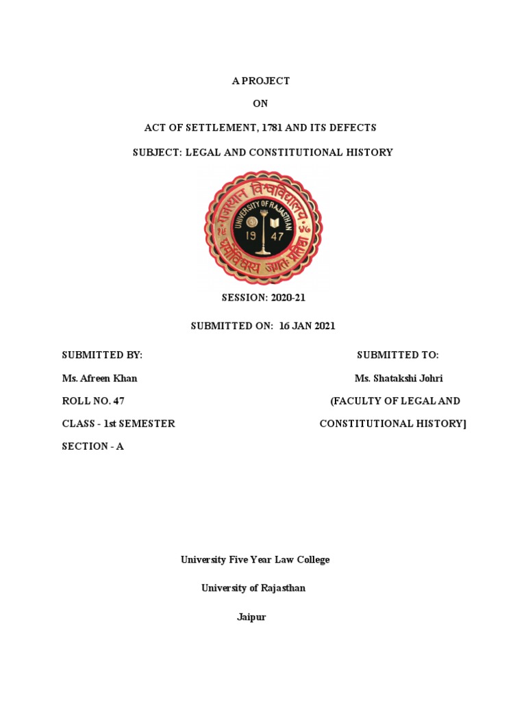 Legal History Project | PDF