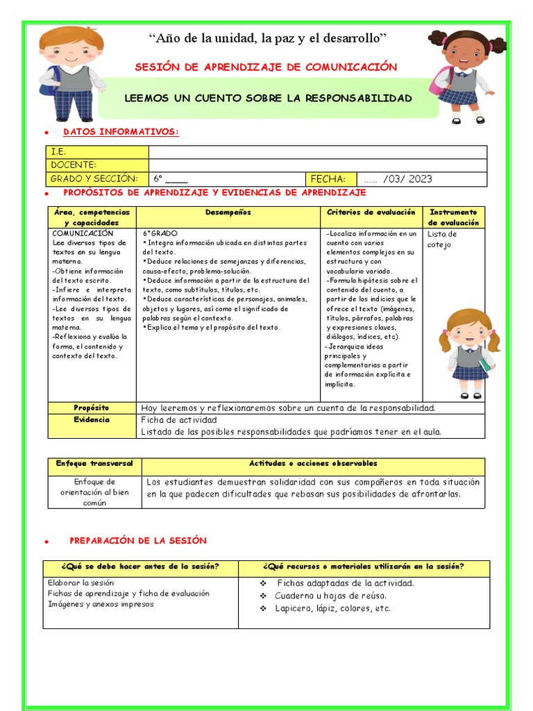 Ses-Lun-Comun-Leemos Un Cuento Sobre La Responsabilidad | PDF Ses-Lun-Comun-Leemos Un Cuento Sobre La Responsabilidad | PDF