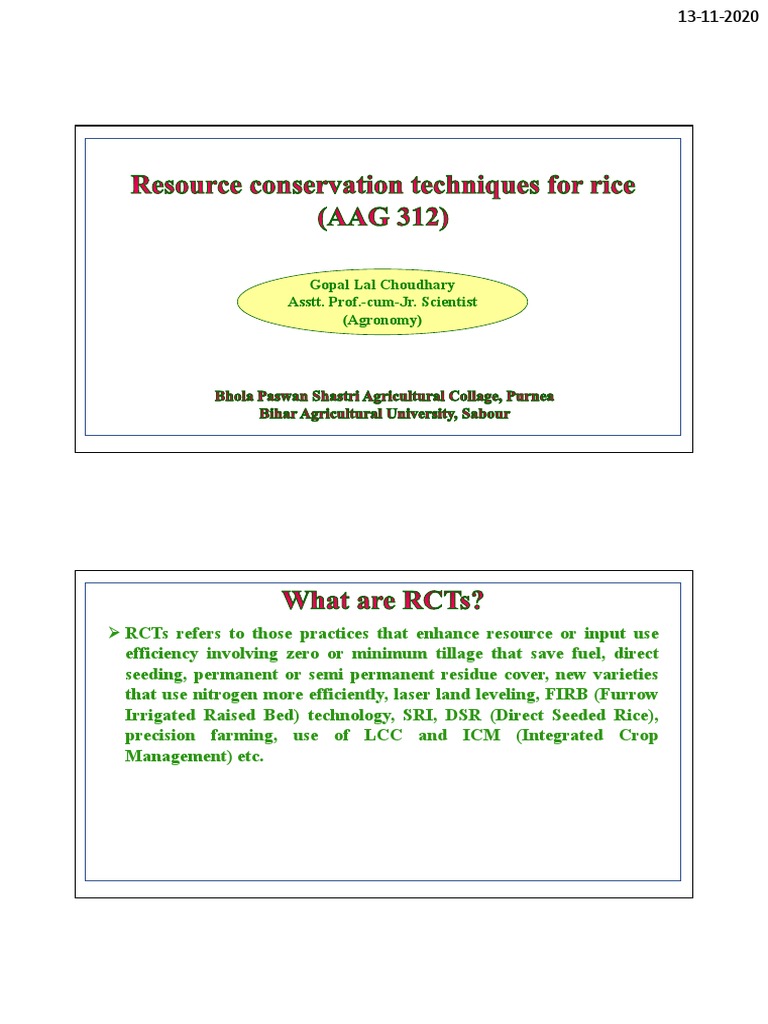 RCTs For Rice (AAG 312) | PDF | Technology & Engineering