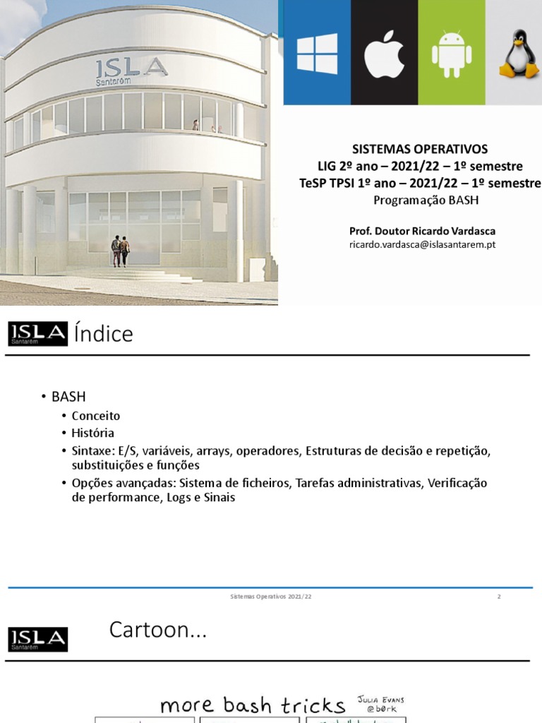 AP3 SO Programacao - BASH | PDF | Shell (informática) | Parâmetro ...