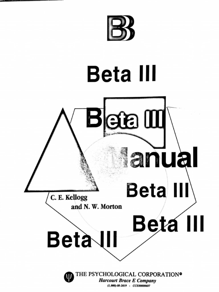 Manual del Beta III: Evaluación No Verbal | PDF | Escala de ...