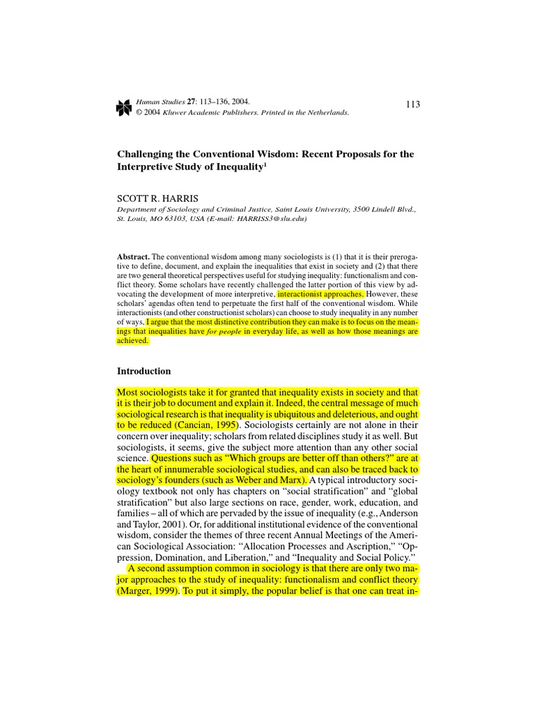 Harris - Challenging The Conventional Wisdom - Recente Proposals For ... Harris - Challenging The Conventional Wisdom - Recente Proposals For ...
