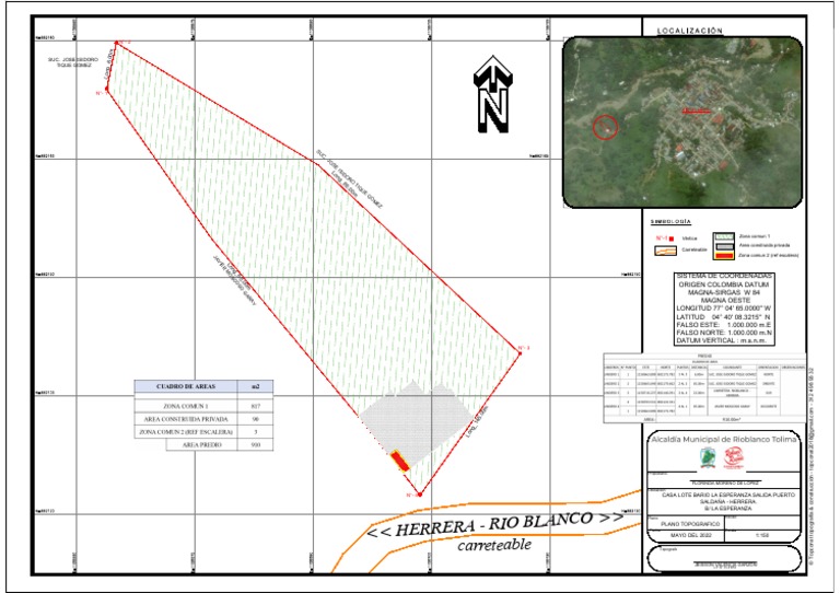 Plano Topografico | PDF | Geodesia | Cartografía