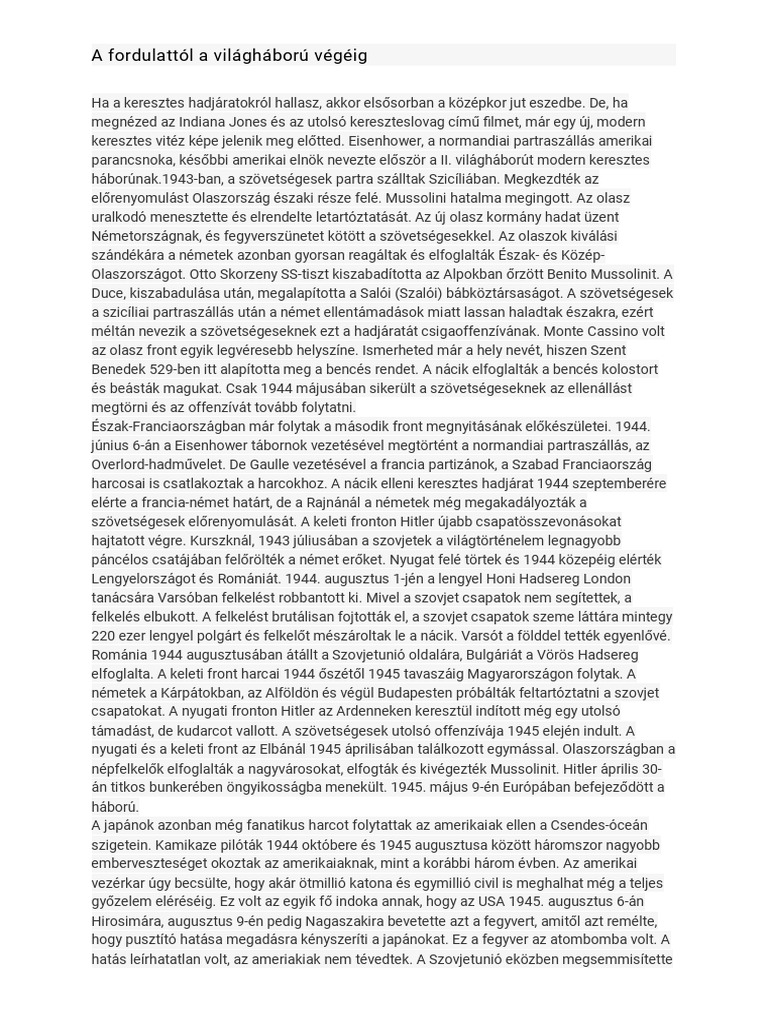 A Második Világháború 3 | PDF