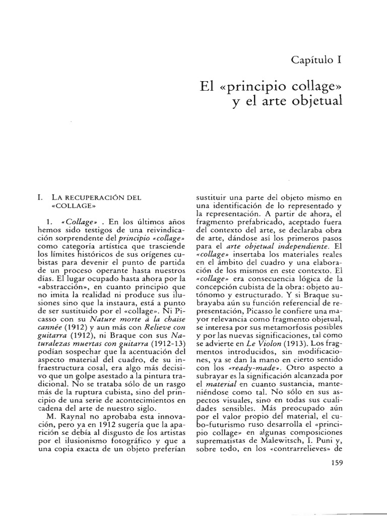 MARCHÁN FIZ, Simón. (1994) - El Principio Collage y El Arte Objetual | Descargar gratis PDF ...