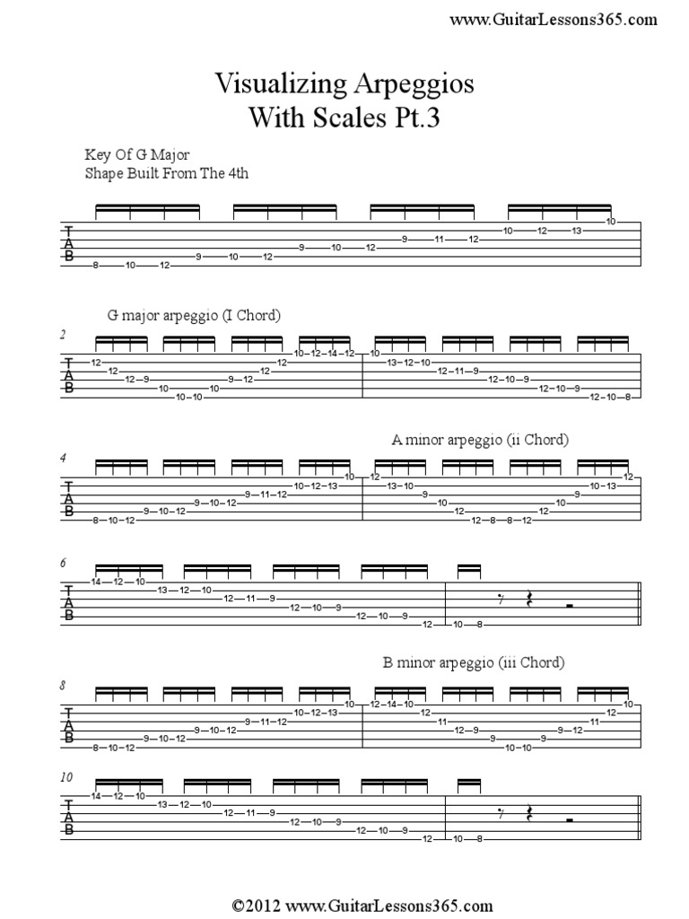 Visualizing Arp With Scales PT 3 | PDF | Chord (Music) | Music Theory