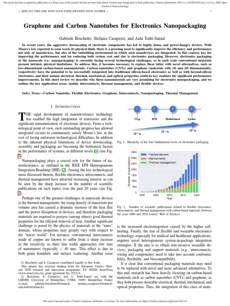 Graphene and Carbon Nanotubes For Electronics Nano | PDF | Carbon ...