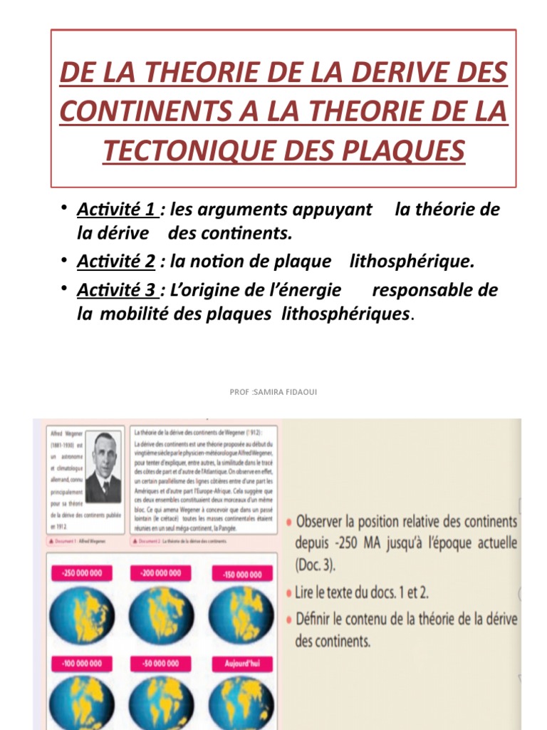 Arguments de la dérive des continents | PDF | Continent | Tectonique ...