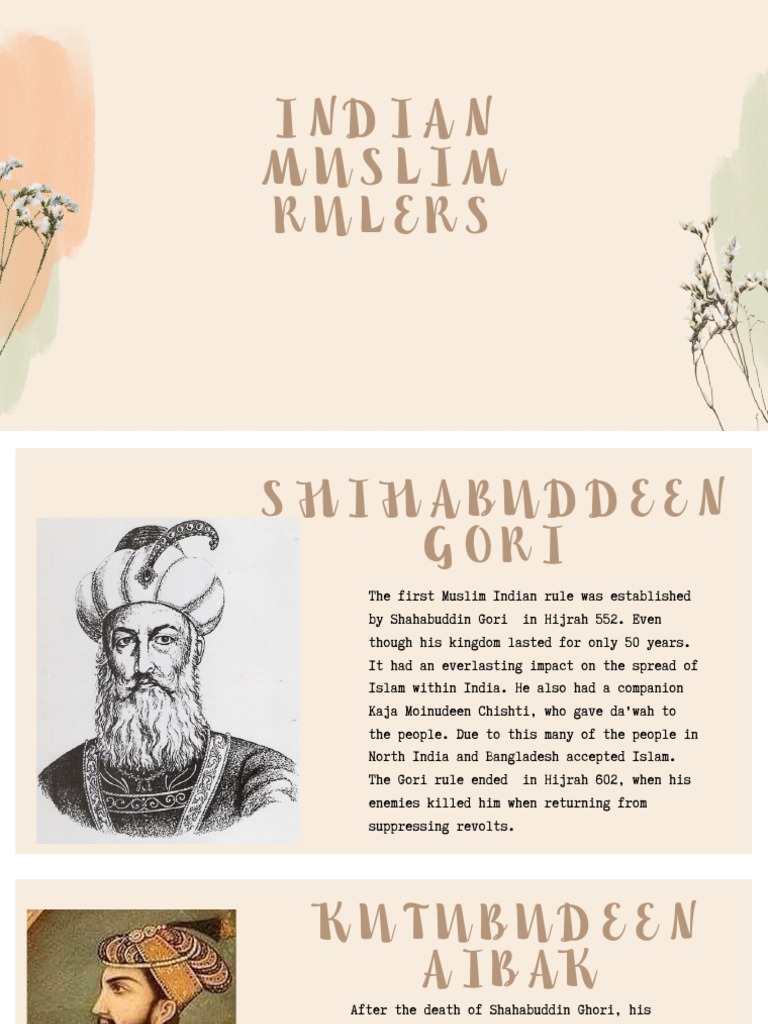 Indian Muslim Rulers | PDF | Mughal Empire | Asia