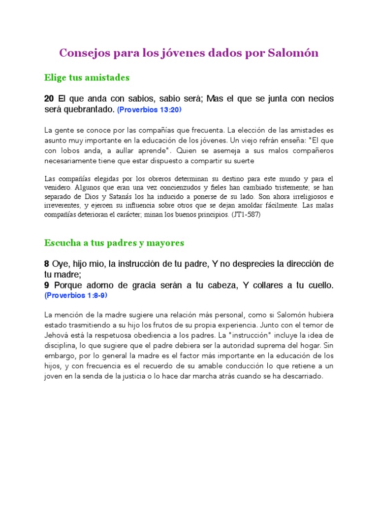 Programa Consejos para Jovenes | PDF