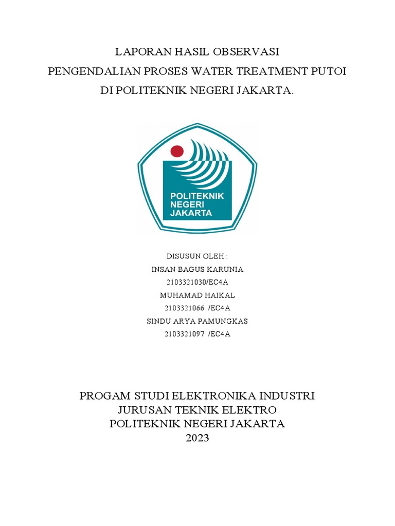 Proses Water Treatment Putoi | PDF | Teknologi & Rekayasa