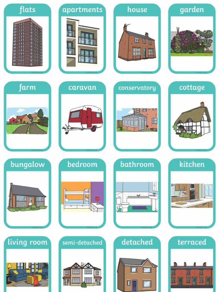 T T 10321 Houses and Homes Flashcards Ver 1 | PDF