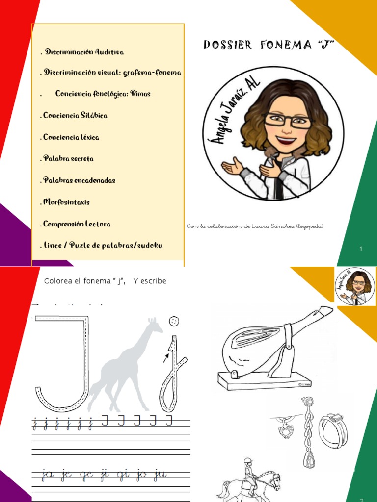 Actividades Fonológicas con el Fonema J | PDF | Sílaba | Filología
