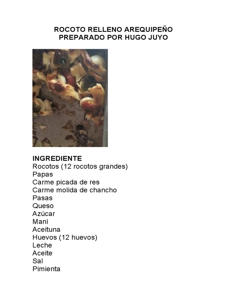Rocoto Relleno | PDF