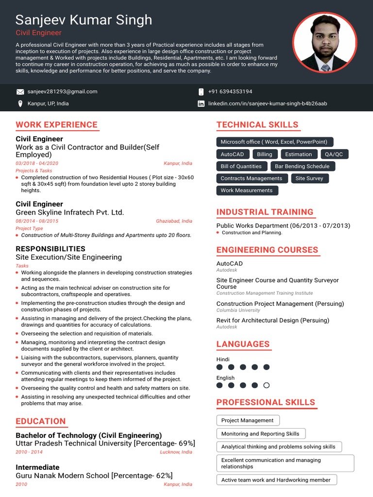 @sanjeev Resume | PDF | Project Management | General Contractor