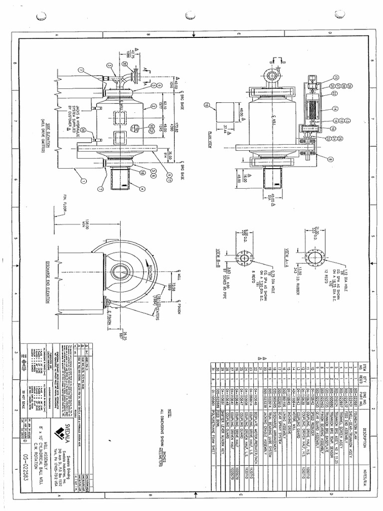 General Drawing BM 8'x 10' Svedala | PDF