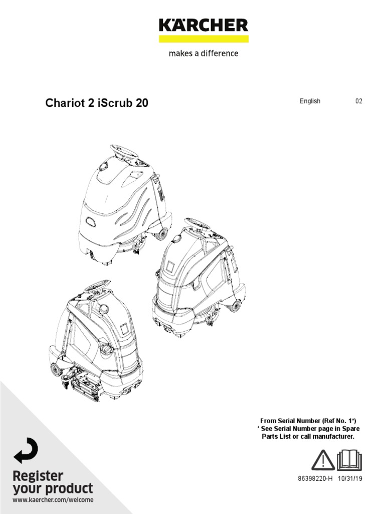 Chariot 2 iScrub 20 Manual | PDF | Switch | Electric Motor