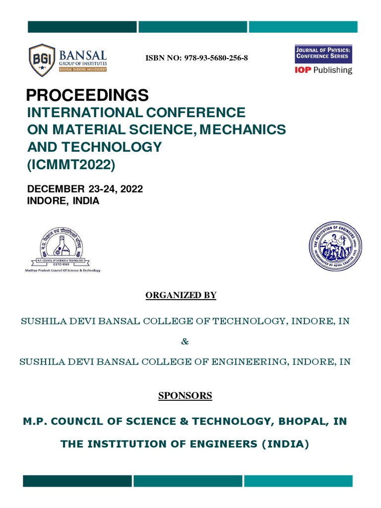 ICMMT Proceedings (Final) | PDF