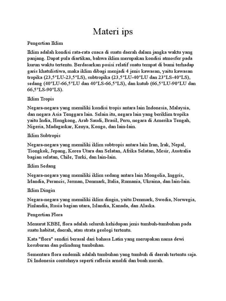 Materi Ips | PDF