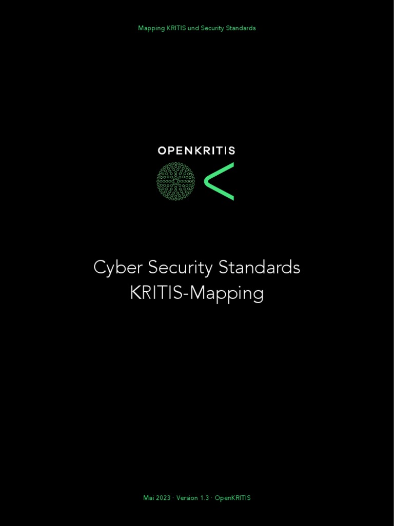 OpenKRITIS Mapping KRITIS-Cyber-Security | PDF