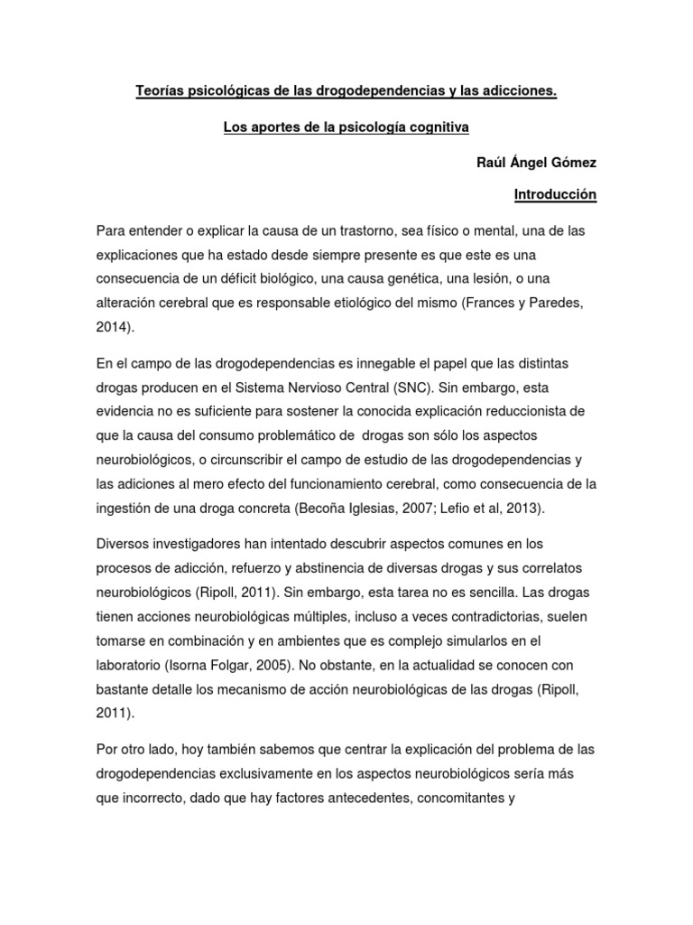 Drogo Parcial 1 | PDF | Aprendizaje | Estrés (biología)