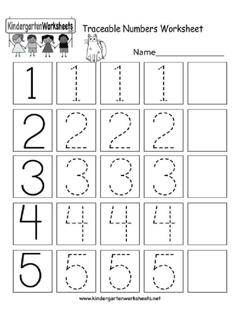 Traceable Numbers Worksheet | PDF