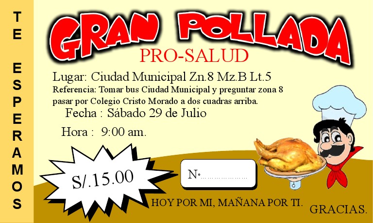 Ticket-Pollada Plantilla | PDF