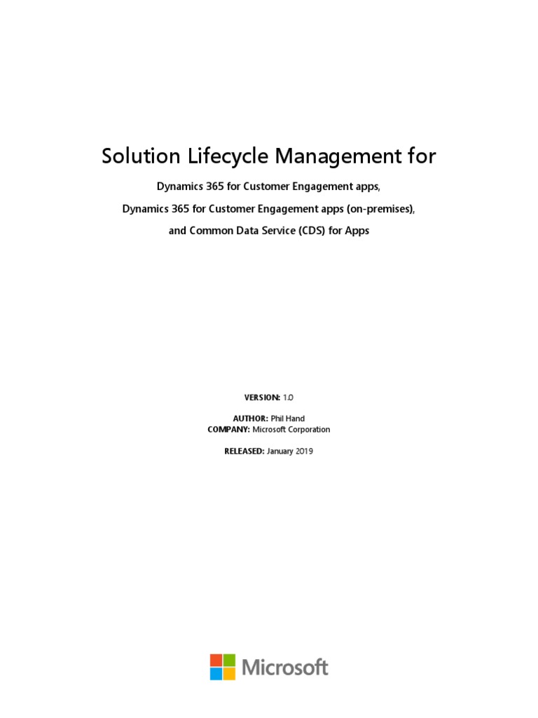 Solution Lifecycle Management | PDF | Version Control | Product Lifecycle