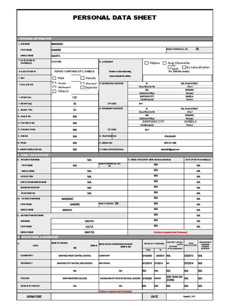 CSC Form 212 | PDF | Affidavit | Government