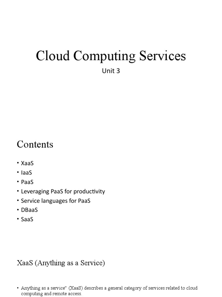 Cloud Computing Services Pdf Cloud Computing Software As A Service