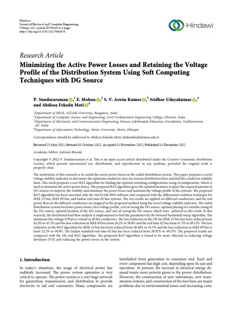 Minimizing Active Power Losses | PDF | Ac Power | Mathematical Optimization