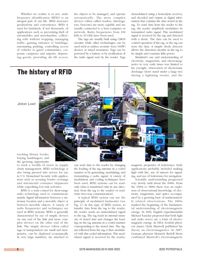 The History of RFID | PDF | Radio Frequency Identification | Toll Road