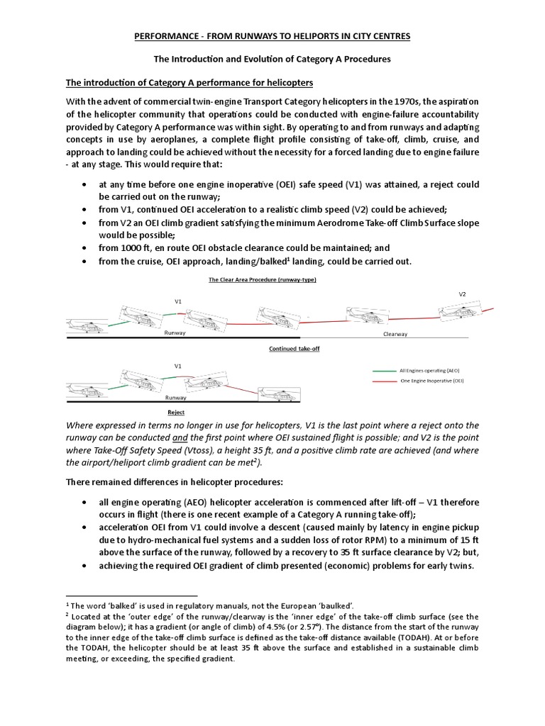 The Introduction and Evolution of Category A Procedures | PDF | Takeoff ...