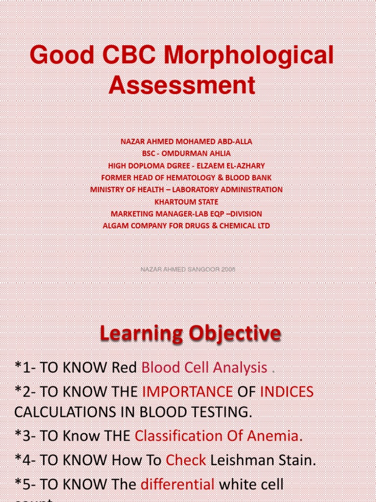 CBC Morphology | Download Free PDF | Anemia | Tissue (Biology)