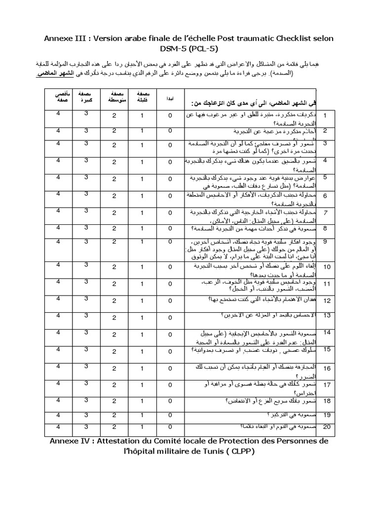 PCL-5 Arabe Littéraire | PDF