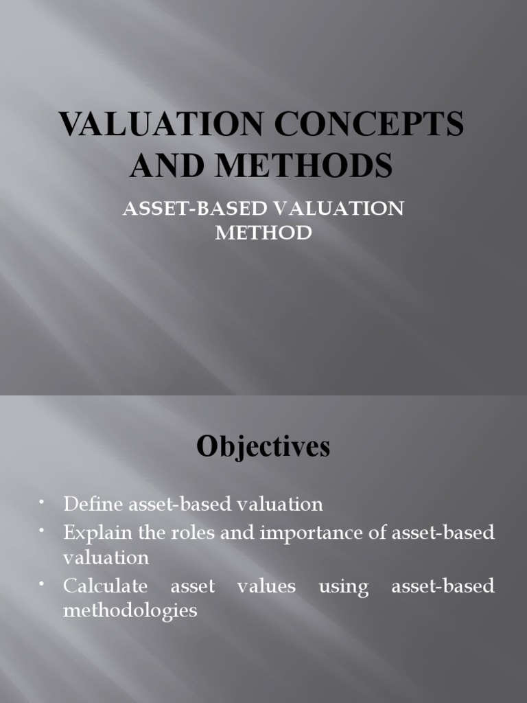 Valuation Concepts and Methods Chapter 6 | PDF | Valuation (Finance) | Cost