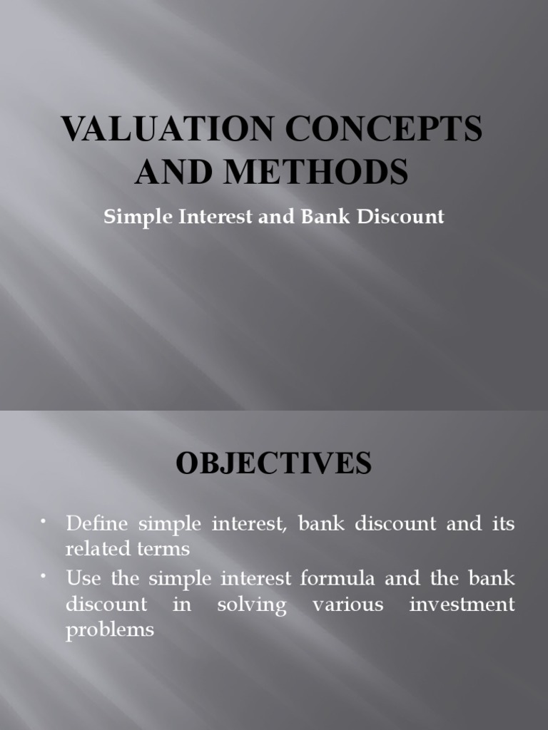 Valuation Concepts and Methods Chapter 2 | PDF | Interest | Debt