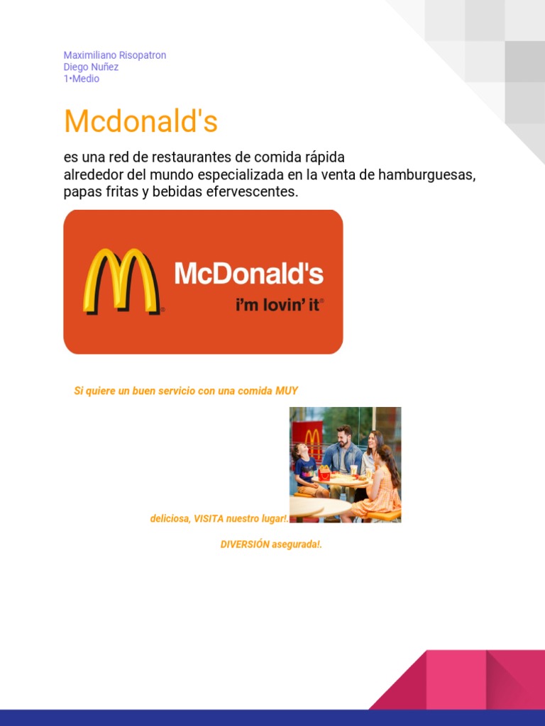 Afiche Mcdonald's | PDF