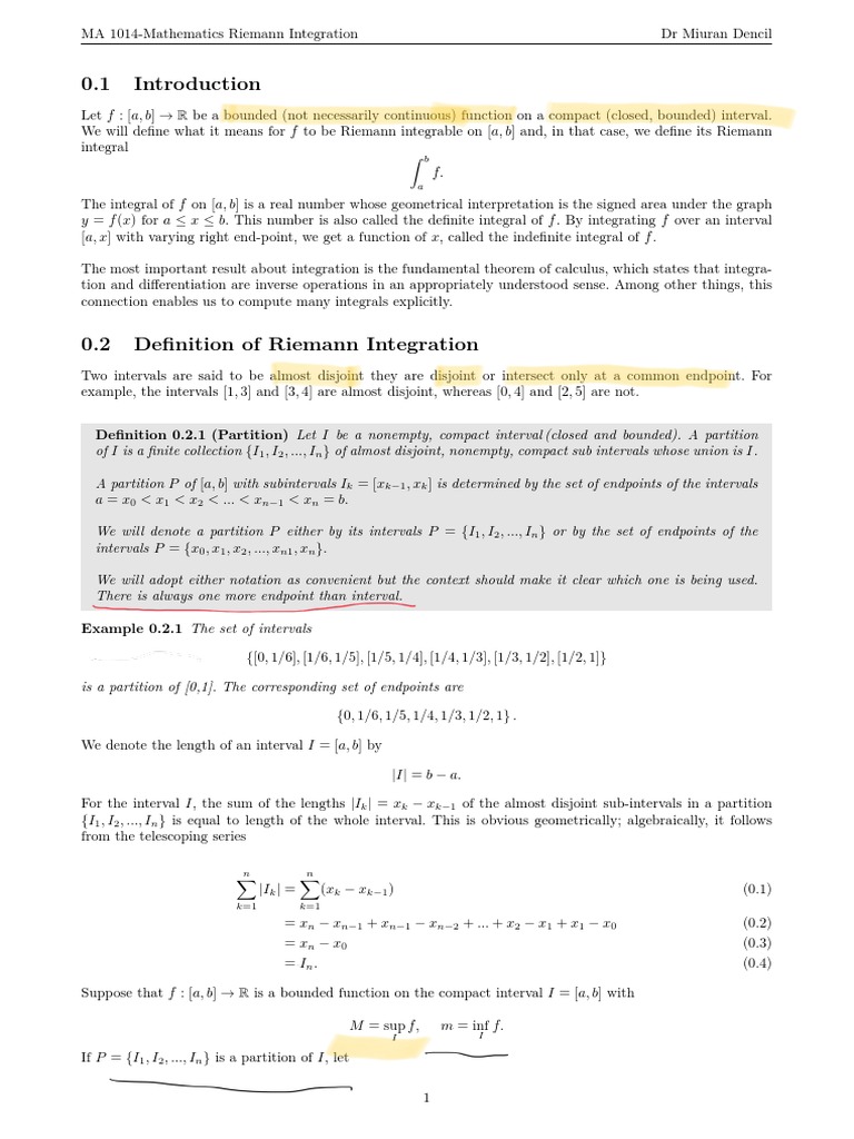 Riemann Integration | Download Free PDF | Integral | Interval (Mathematics)