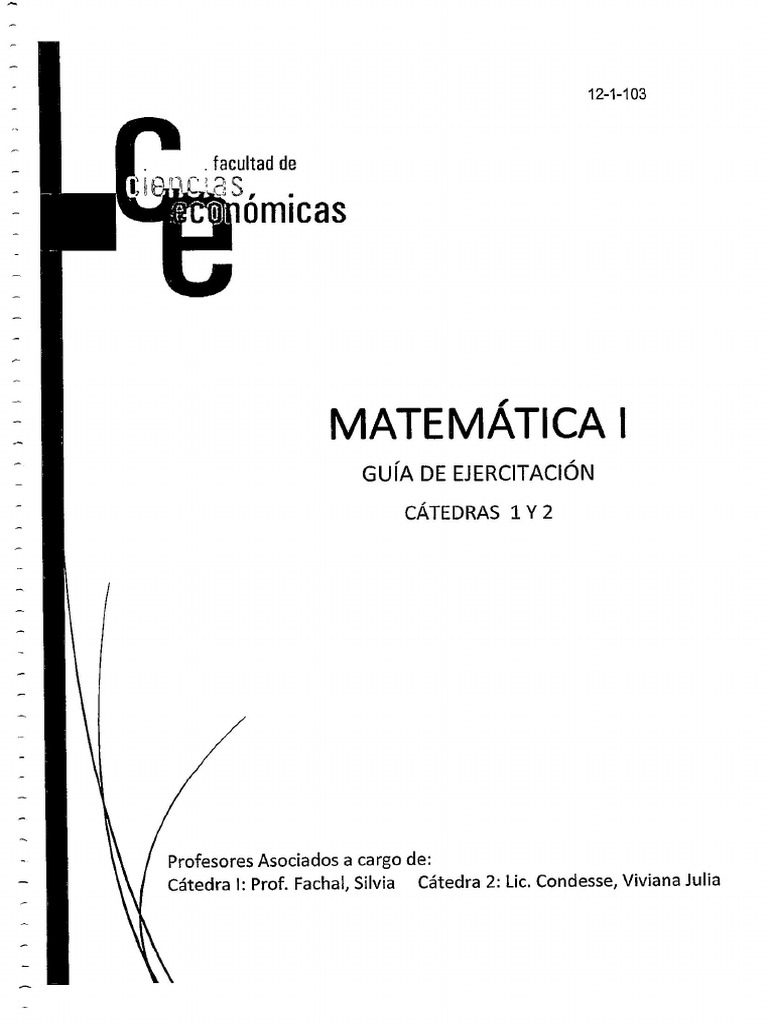 Guia Mate 1 Primera y Segunda Catedra | PDF