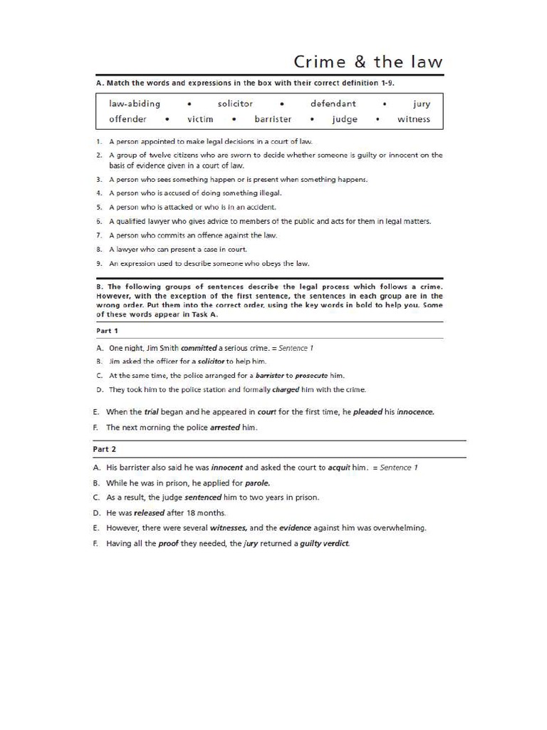 Vocabulary Crime | PDF