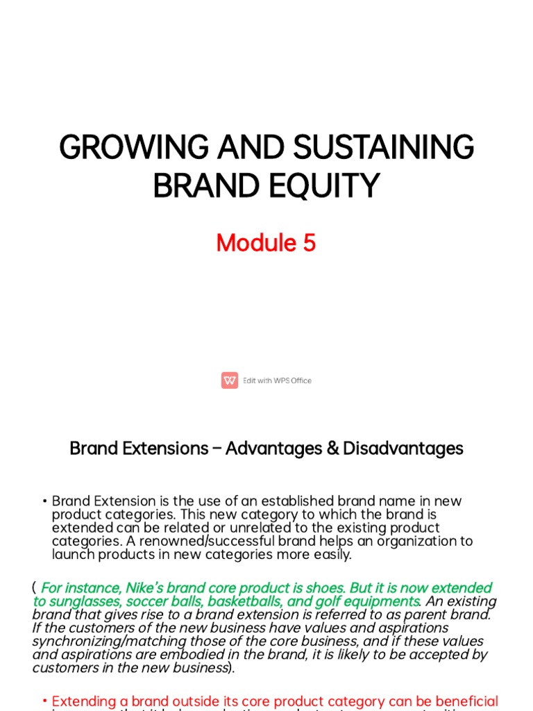 Module 5 Mba Mgu Pdf Brand Marketing