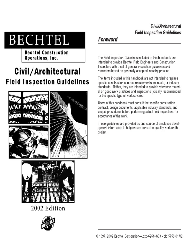 Civil and Architectural Field Inspection Guideline | PDF | Scaffolding