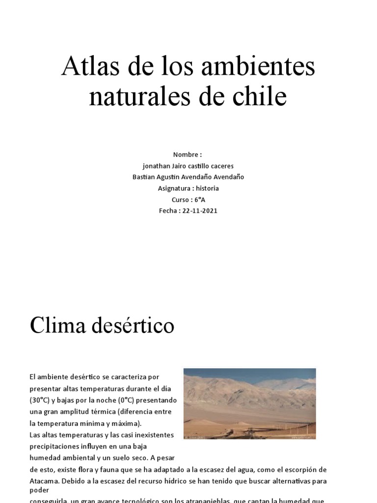 Atlas de Los Ambientes Naturales de Chile | PDF | Clima | Chile