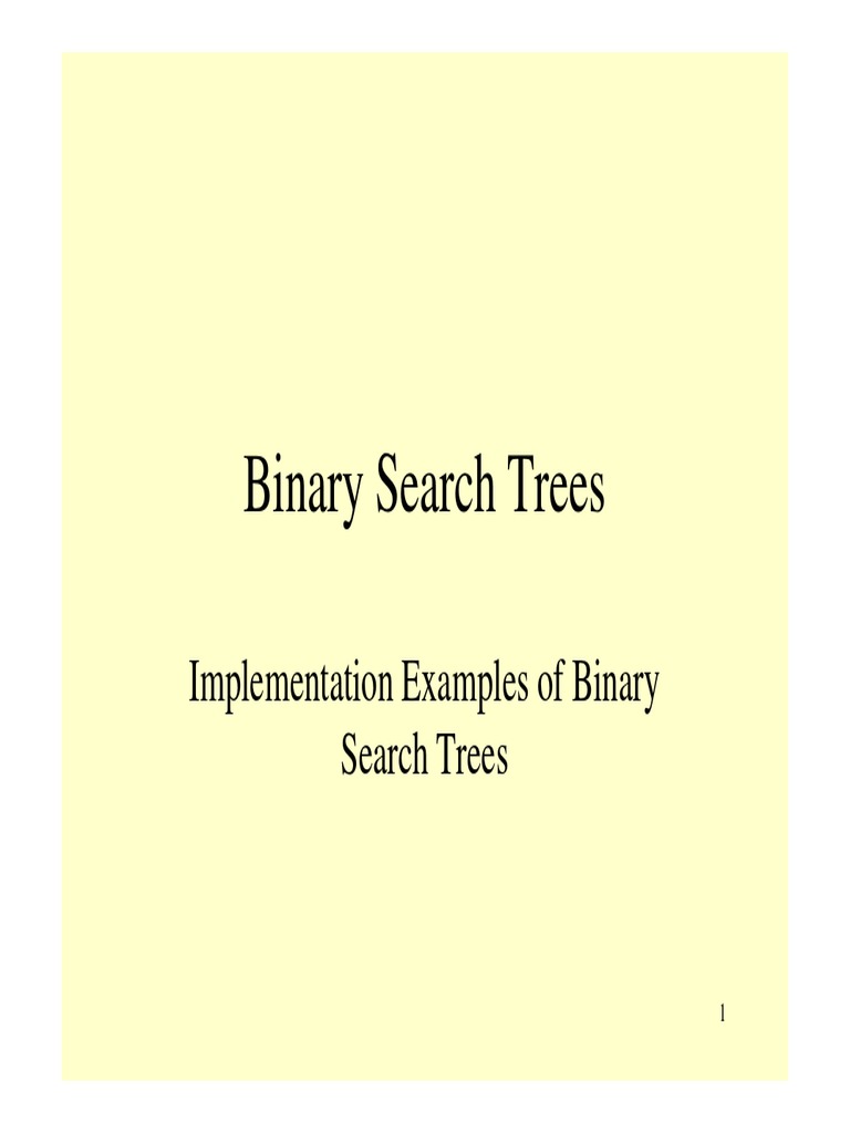 Binary Search Trees | PDF | Data Management | Algorithms And Data ... Binary Search Trees | PDF | Data Management | Algorithms And Data ...
