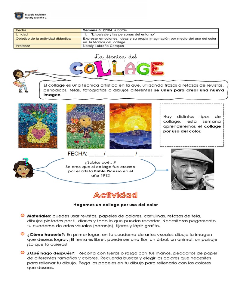 Artes Visuales - 2° Básico Collage | Descargar gratis PDF | Collage ...