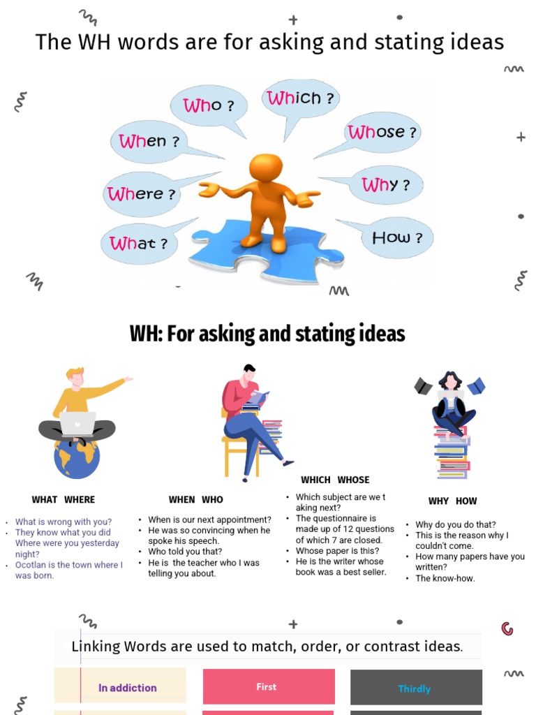 The WH Words Are For Asking and Stating Ideas | PDF | Verb | English ...
