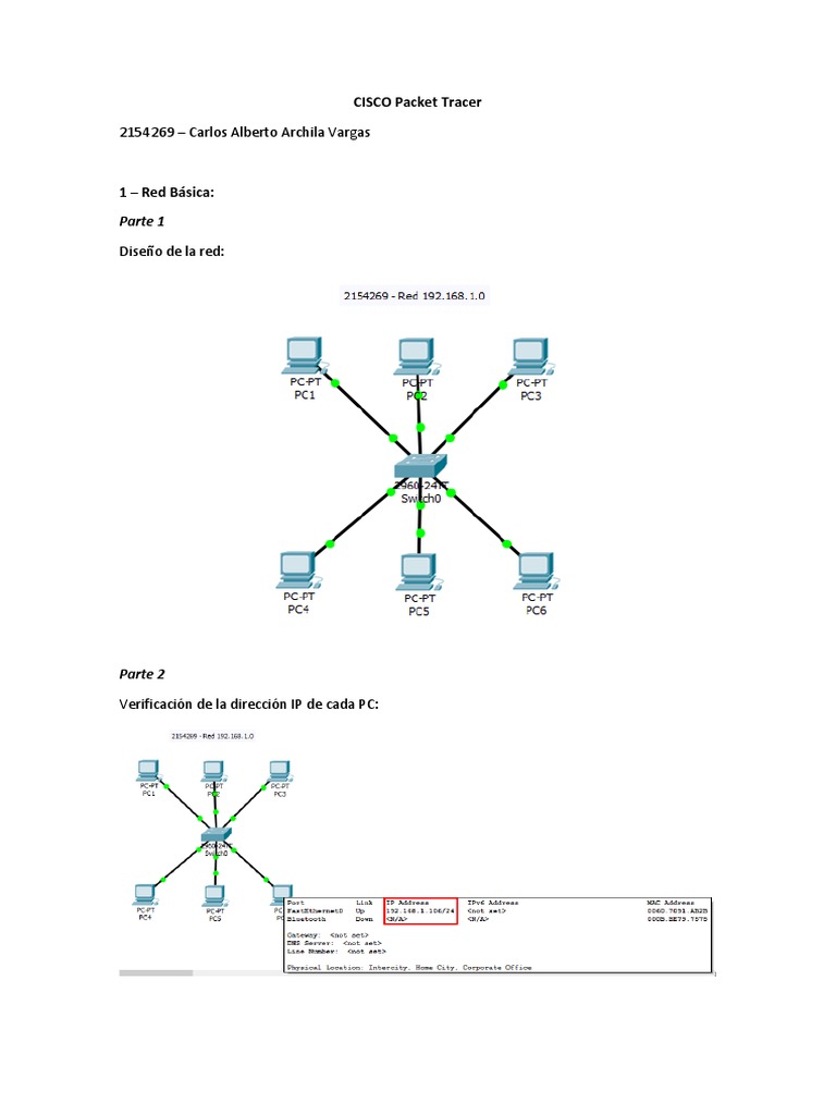 Actividad 2.2 Taller Packet Tracer | PDF | Enrutador (Computación) | Protocolos de internet
