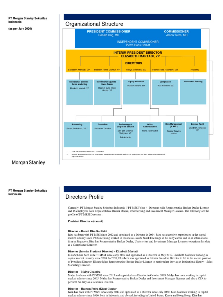 Organizational Chart Bagan Organisasi | Download Free PDF | Morgan Stanley | Stocks